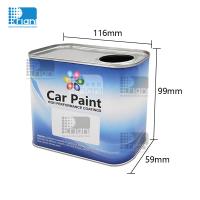 China 0.5L Square Tin Cans with PVC Handle - Rectangular Primer Paint Container, 50,000 MOQ, 20 Day Lead Time for sale