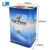China Recyclable Rectangular Tin Cans 500ml-5L with Plastic Pull-Up Lids for Paint and Chemical Storage for sale