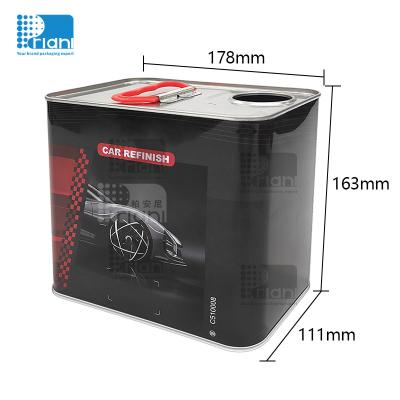 China 2.5L Square Tin Paint Cans - Solvent Paint Containers with 50,000 MOQ and 20-Day Lead Time for Industrial Use for sale