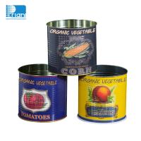 China Custom Round Metal Food Tin Cans 170ml-3000ml Capacity with Clear Coating and Aluminum Paste Coating for sale