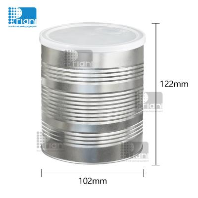China Recycled Round Metal Tin Can 170ml-3000ml Capacity with OEM Custom Printing Services for sale