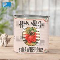 China OEM Custom Metal Pet Food Storage Can Round Tinplate with Lid 0.23mm for sale