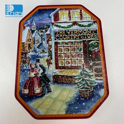 China Customized High Strength Tinplate Gift Tin Cans Round Rectangular 1L 500ml for sale