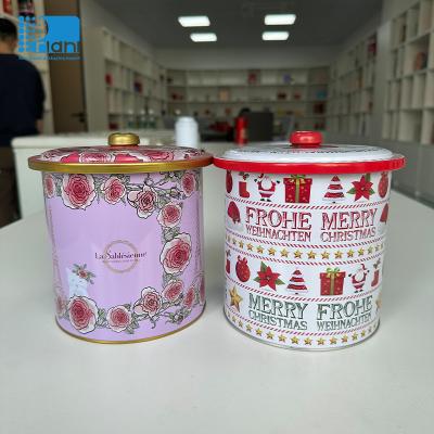 China Custom Food Gift Tin Cans 500ml 1L with Easy Open Lids and Printing for sale