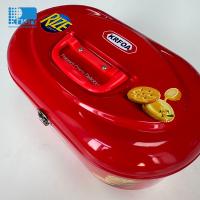 China Custom Metal Tin Box 1L 500ml 250g-800g with Lock Food Grade Tinplate Can for sale