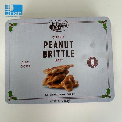 China Embossed Gift Tin Cans Empty Biscuit Tin Packaging With CMYK / Pantone Printing for sale