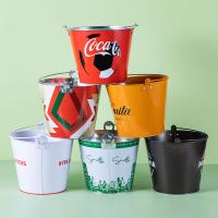 China 750ml & 500ml Metal Wine Cooler Bucket with Custom 4-Color Printing and Rust-Resistant Design for sale