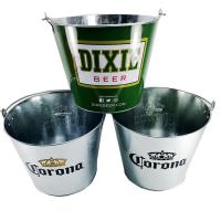China Metal Tin Wine Chiller Bucket 750ml 500ml Rust Resistant Dishwasher Safe Beverage Cooler for sale