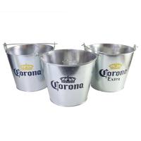 China Custom Printed Metal Wine Bucket 750ml 500ml Rust Resistant Rectangular Tin Can with Handle for sale