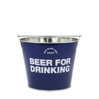 China Custom Metal Wine Cooler Bucket - 750ml/500ml Capacity, Stainless Steel with 4-Color Printing for sale