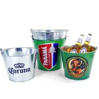 China Custom Metal Wine Bucket 500ml 750ml 4 Color Print with Handle ISO9001 for sale