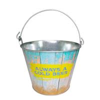 China 750ml 500ml Galvanized Metal Tin Bucket with Lid - Rectangular Beer & Wine Container with Custom 4-Color Printing for sale