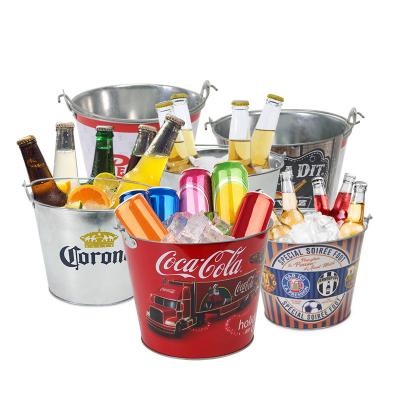 China 5L Round Metal Tin Bucket with Handle - 0.23mm Tinplate Food & Chemical Packaging Container for sale