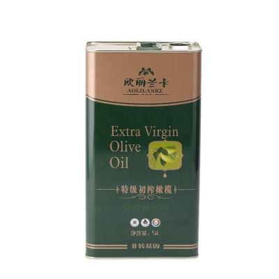 China Recycled Square Olive Oil Tin Cans 1-20L Capacity Food Grade Packaging with Custom Printing for sale