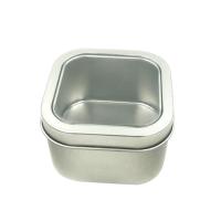 China Square Iron Tinplate Food Storage Cans 160mm Height with 4-Color Printing and ISO9001 Certification for sale