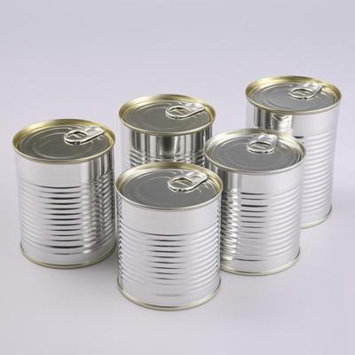 China Custom Logo Metal Tin Cans with Easy Open Lids 100mm Round Recyclable Packaging for sale