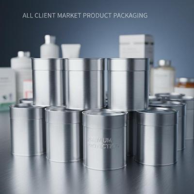 China Cylindrical Metal Tin Cans 100ml to 5000ml High Corrosion Resistance Dishwasher Safe for Food Chemical Packaging for sale