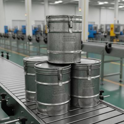China Tinplate Metal Iron Cans Cylindrical Smooth Polished Finish Food Storage 1L 100mm for sale