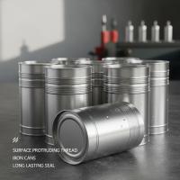 China Surface Protruding Thread Iron Cans with Smooth/Polished Finish and Cylindrical Shape for Secure Sealing for sale