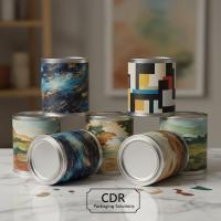 China Dishwasher Safe Metal Tin Cans High Corrosion Resistance Custom Artwork Packaging Storage 300 DPI for sale