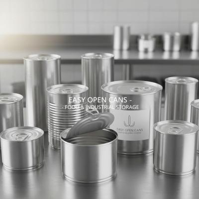 China Custom Size Iron Cans with Easy Open Lids for Food Storage and Industrial Packaging 1L 2L for sale