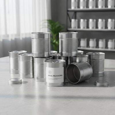 China Recyclable Metal Tin Cans 0.18mm to 0.30mm Wall Thickness for Food Beverage and Industrial Packaging for sale