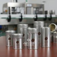 China Coffee Tin Cans 0.23mm-0.28mm Thickness 250ml Cylindrical Matte Black ISO SGS Certified OEM Service for sale