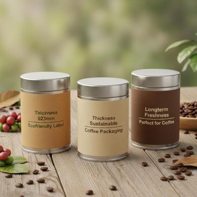 China Eco Friendly Coffee Tin Cans 250ml Cylindrical Matte Black for Freshness Preservation for sale