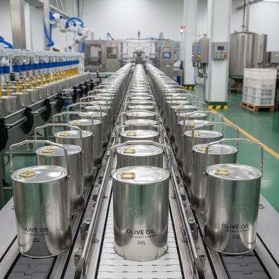 China Food Grade Olive Oil Tin Cans 300ML with Metal Handle 20 Production Lines for Commercial Packaging for sale