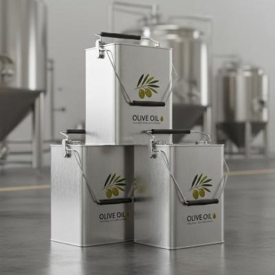 China 300ml Industrial Olive Oil Tin Cans with Metal Handle Food Grade Recyclable Packaging for sale