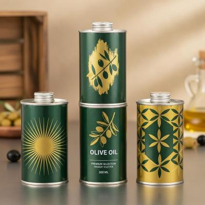 China 300ML Olive Oil Tin Cans Metal Containers with Handle for Freshness Preservation for sale