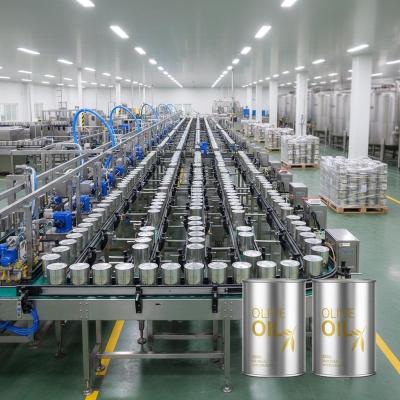 China Industrial Food Olive Oil Tin Cans 300ML 20 Production Lines Large Scale Packaging for sale