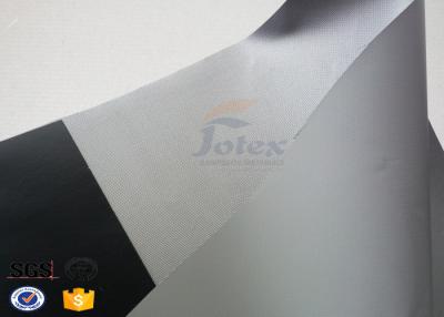 China Grey PVC Coated Fiberglass Fabric 300g/m² 0.40mm Thickness High Temperature Resistant Industrial Textile for sale