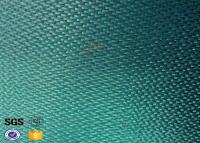 China Green 430gsm Glass Fibre Cloth PVC Coated Welding Blanket - 0.4mm Thickness, 250-500°C Fireproof for sale