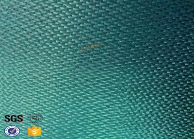 China Green 430gsm Glass Fibre Cloth PVC Coated Welding Blanket - 0.4mm Thickness, 250-500°C Fireproof for sale