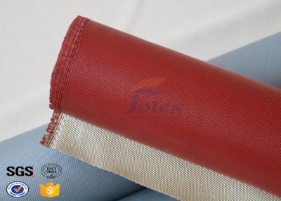 China 700gsm Red Silicone-Coated High Silica Fiberglass Cloth for 1000°C Heat Resistance for sale