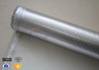 China 24oz Width Fire Resistant Fibre Glass Fabric Aluminum Blankets 100 cm for sale