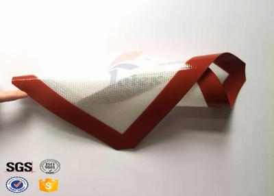 China Anti Slip Red Non Stick Silicone Baking Mat -40°C to 220°C Temperature Range with FDA LFGB Kosher Certification for sale