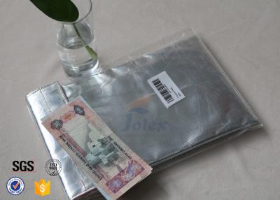 China Fire Resistant Document Bag 17x27cm 6mm Thick Fiberglass Cloth with 550°C Heat Resistance for sale