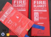China EN1869 Certified 1x1m White Fiberglass Fire Blanket 0.4mm Thick 550℃ Temperature Rating for Kitchen and Industrial Safety for sale