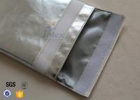 China Large A4 Size No Itchy Fiberglass Fireproof Document Bag with Metal Push Button for sale