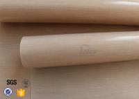 China 0.11mm 245gsm Brown PTFE Coated Fiberglass Fabric - Plain Weave for High Temperature Applications up to 260℃ for sale