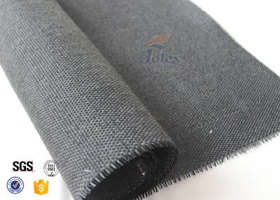 China 600g Black Vermiculite Coated Fiberglass Fabric - 0.8mm Thickness, 1100℃ Heat Resistance for Welding Blankets for sale