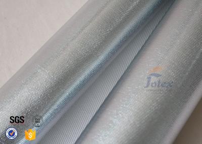 China Reflective Aluminium Foil Silver Coated High Silica Glass Fiber Cloth 700gsm 0.8mm for High Temperature Protection for sale