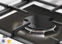 China Set Of 4 Black Stovetop Burner Protectors Non Stick Gas Range Protectors , PTFE Fiberglass Fabric for sale