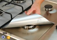 China PTFE Coated Fiberglass Gas Range Protectors 10.6x10.6 Inch Set of 4 with 260℃ Heat Resistance for sale