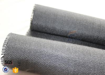 China 800g Black Vermiculite Coated Fiberglass Fabric For Fire Blanket for sale