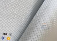 China 220g/m² 0.2mm Aluminized Fiberglass Fabric - Fire Resistant Checked Weave for Industrial Applications for sale