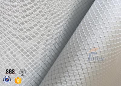 China 220g/m² 0.2mm Aluminized Fiberglass Fabric - Fire Resistant Checked Weave for Industrial Applications for sale