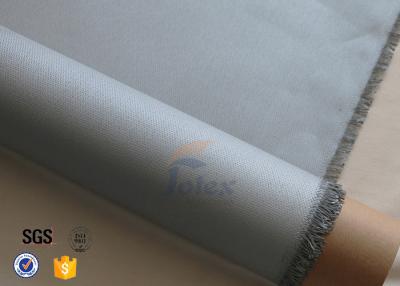 China 0.45mm Grey 430g/m² PU Coated Fiberglass Fire Blanket - 1100°C Instant Heat Resistance for sale